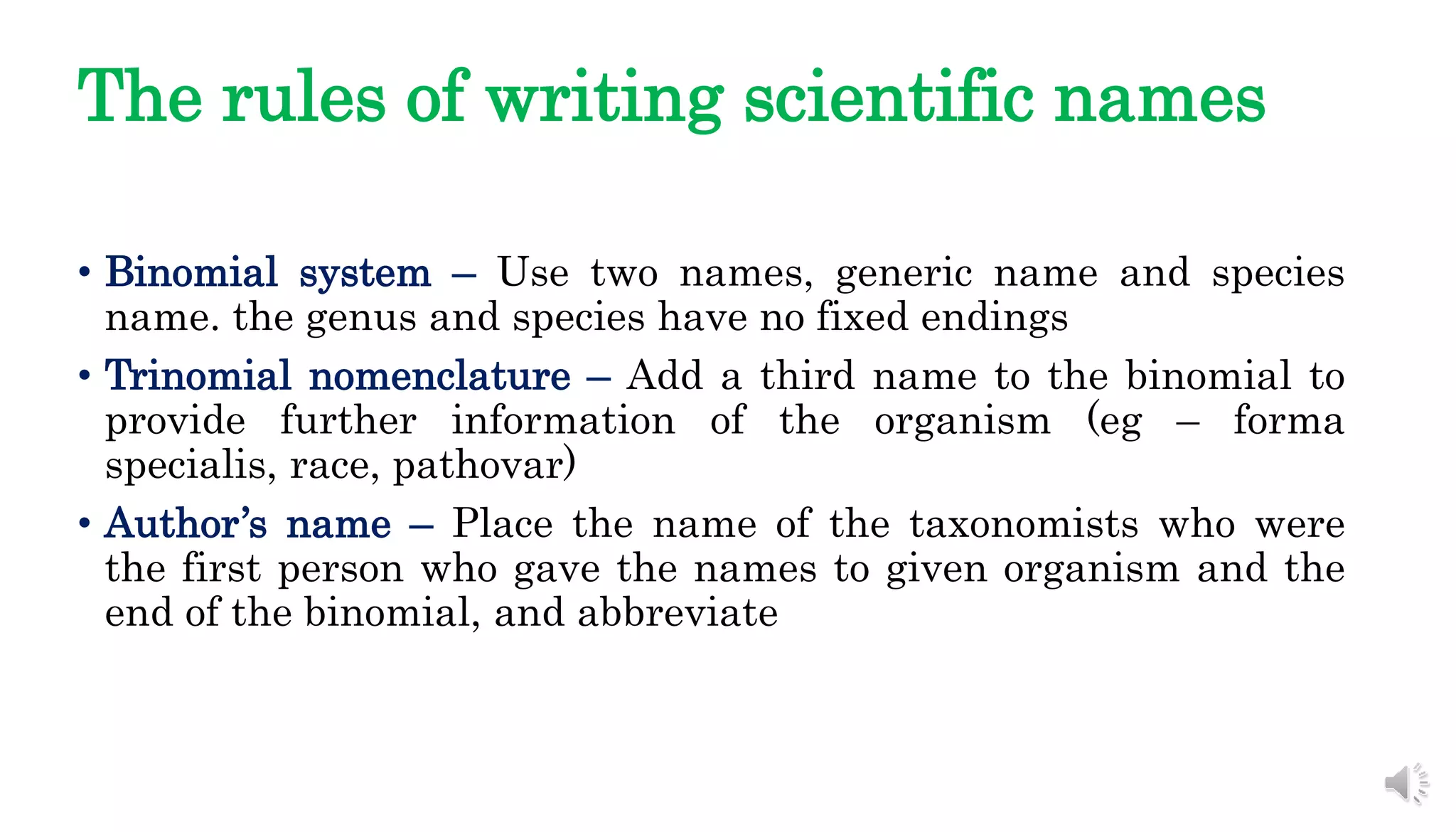 Taxonomic rules and regulations for naming of fungi | PPTX