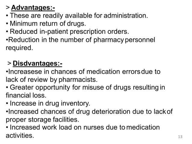 Schematic Diagram Of The Drug Distribution System In Hospita