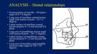 Cephalometry and occlusion of teeth | PPTX