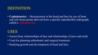 Cephalometry and occlusion of teeth | PPTX