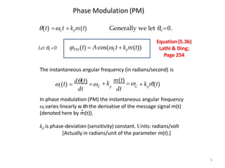 Comparison Frequency modulation and Phase modulation | PDF