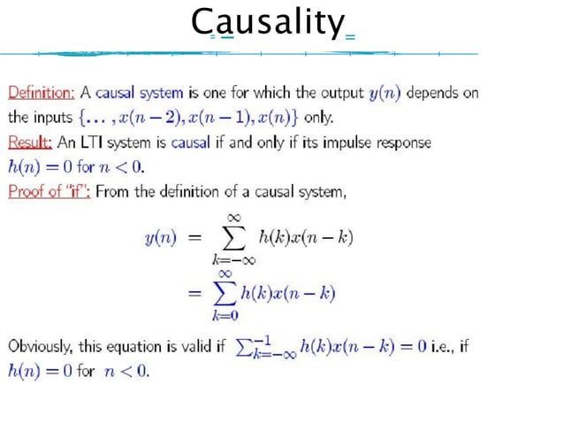 LTI System, Basic Types of Digital signals, Basic Operations, Causality, Stability | PDF