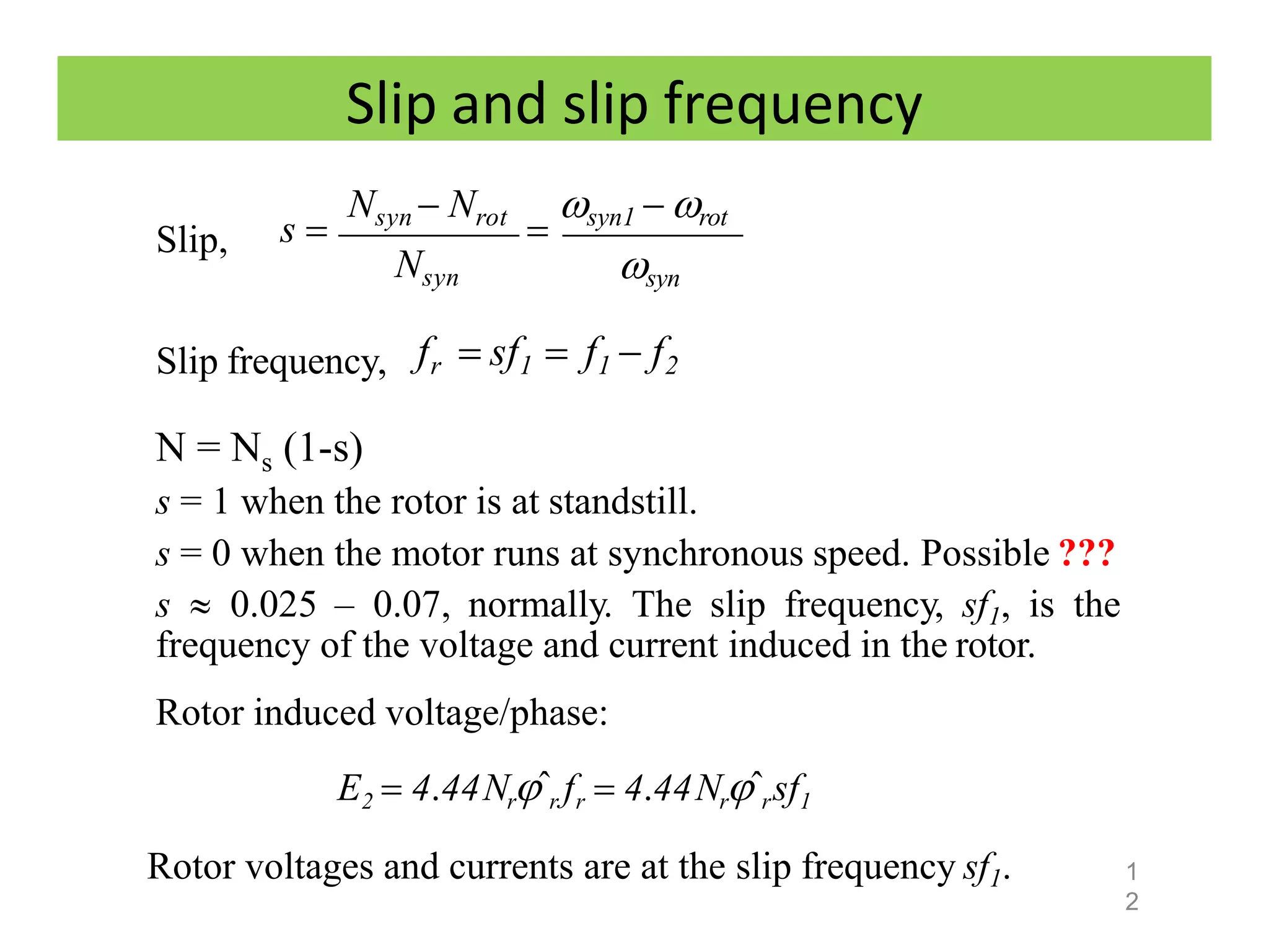 THREE PHASE INDUCTION MOTOR, Rotating Magnetic Field (RMF), Slip, Construction, Torque-speed ...