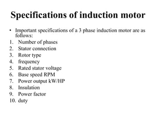 THREE PHASE INDUCTION MOTOR, Rotating Magnetic Field (RMF), Slip ...