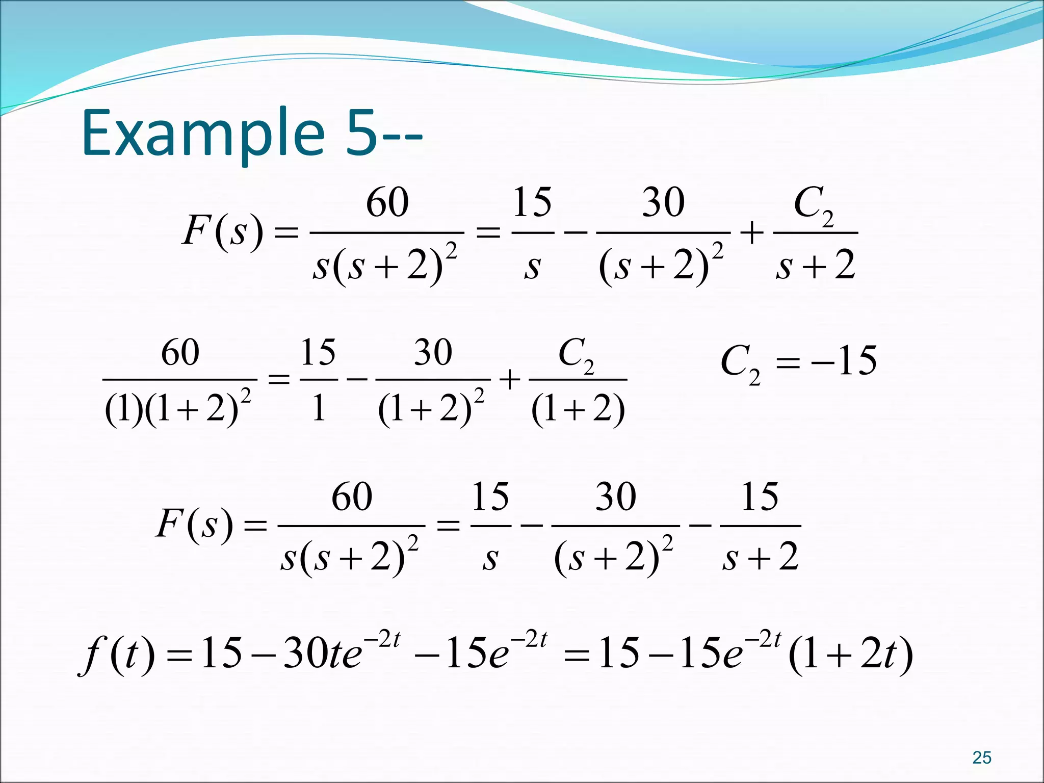 laplace transform and inverse laplace, properties, Inverse Laplace ...