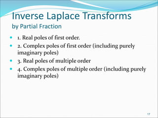 laplace transform and inverse laplace, properties, Inverse Laplace Calculations -by ...