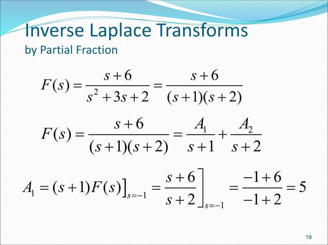 laplace transform and inverse laplace, properties, Inverse Laplace ...