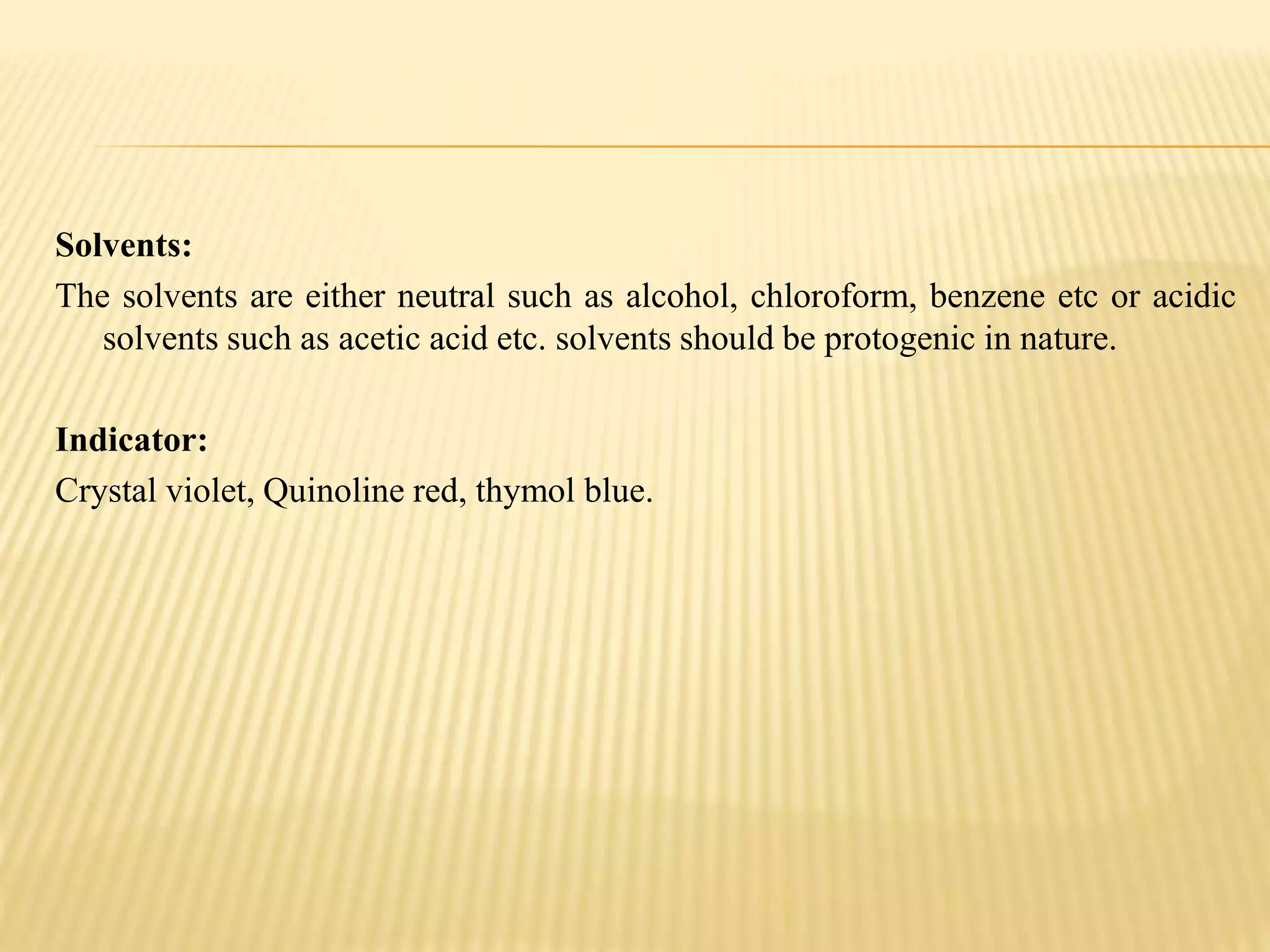 5. non aqueous titrations | PPTX