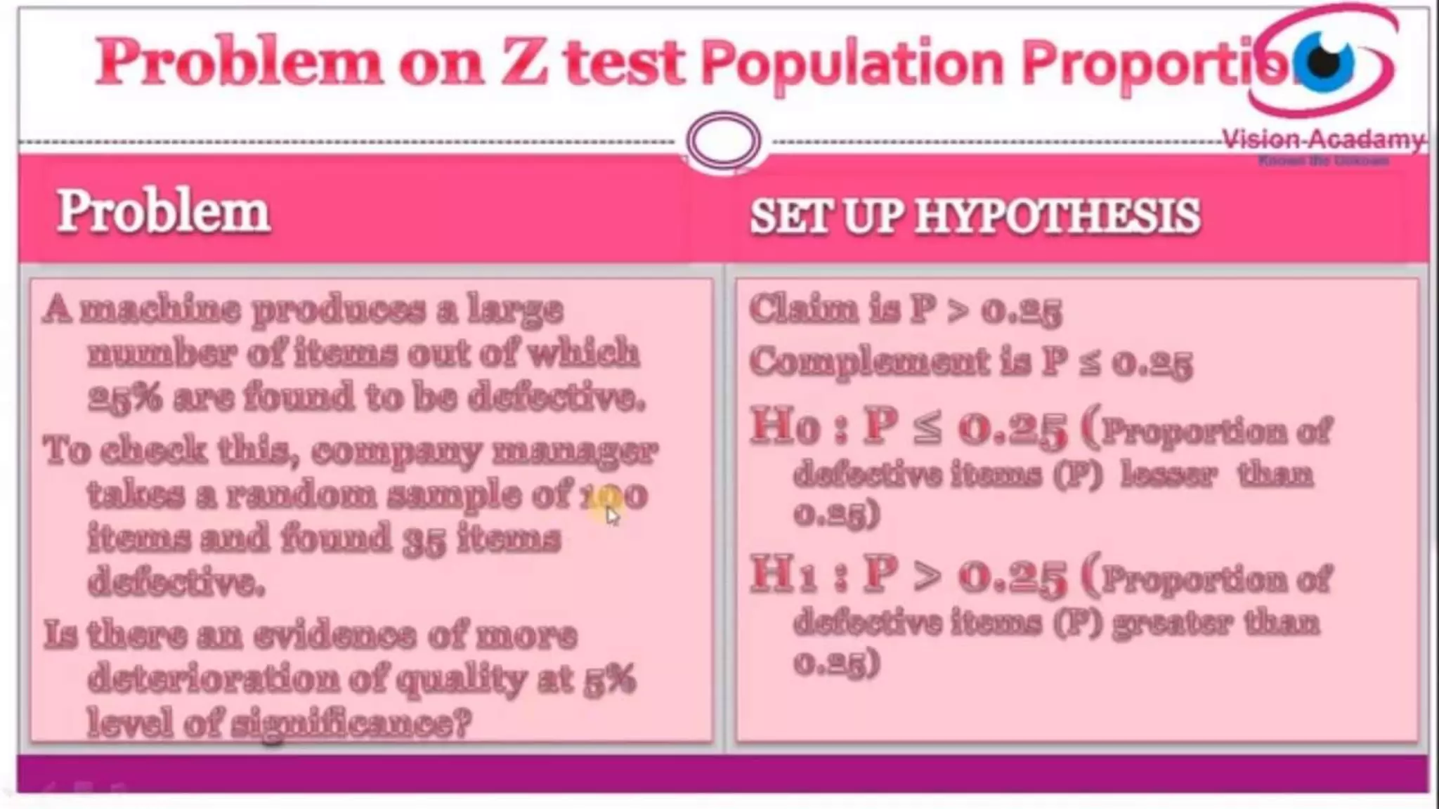 Z - Test - For Population Proportion | PPT