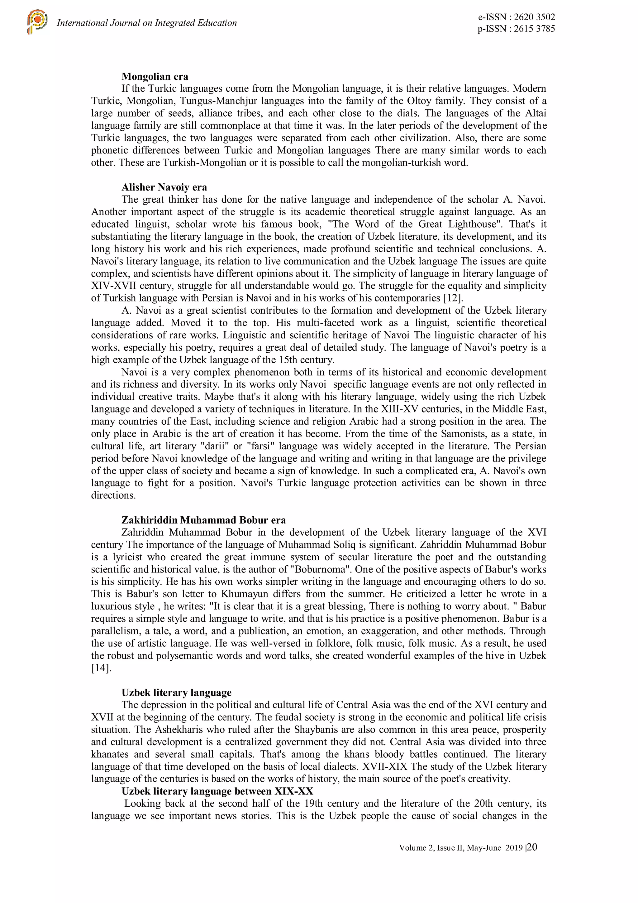 Bilingualism As A Main Communication Factor For Integration Among ...