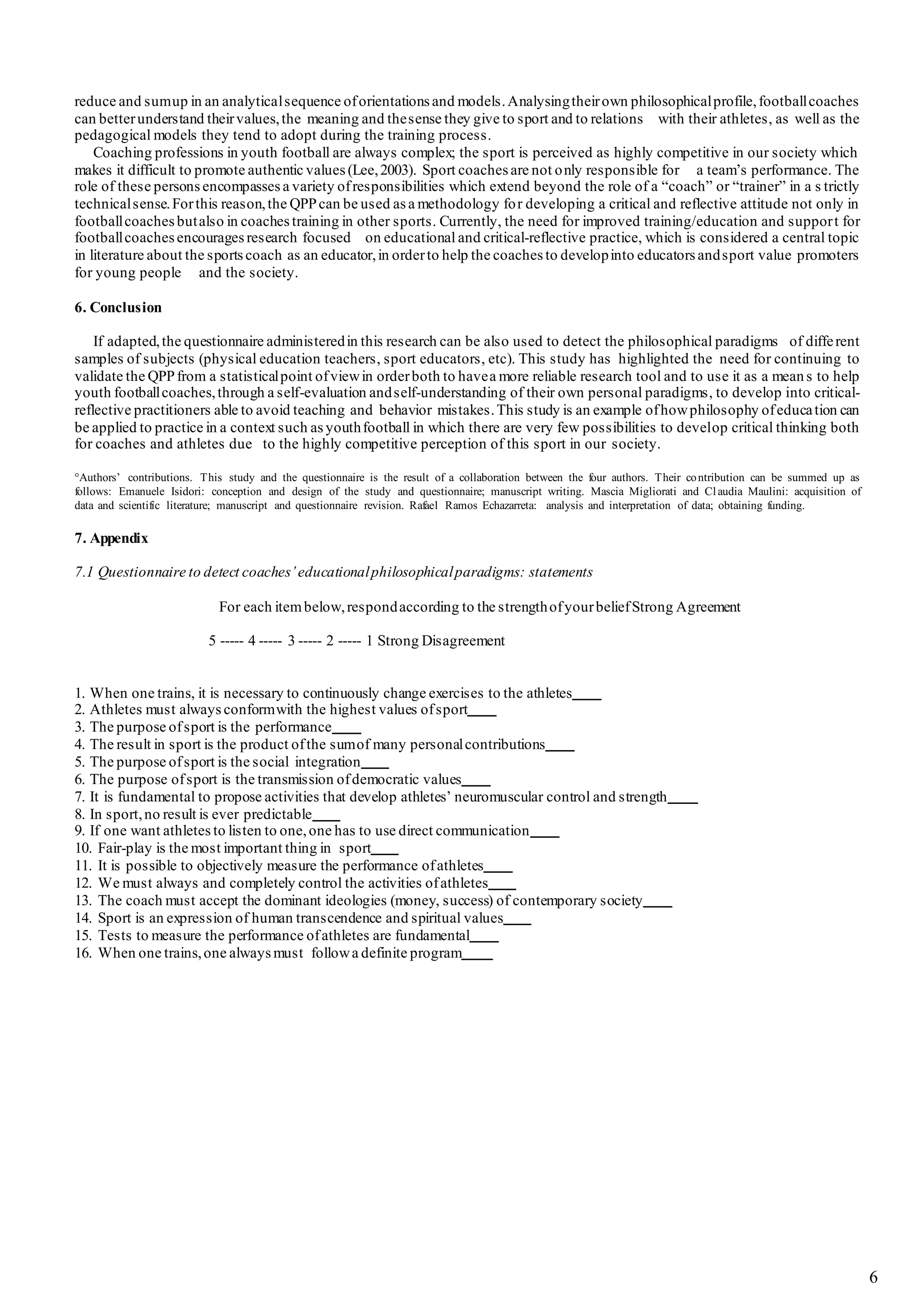 Educational paradigms and philosophy of football coaching | DOCX