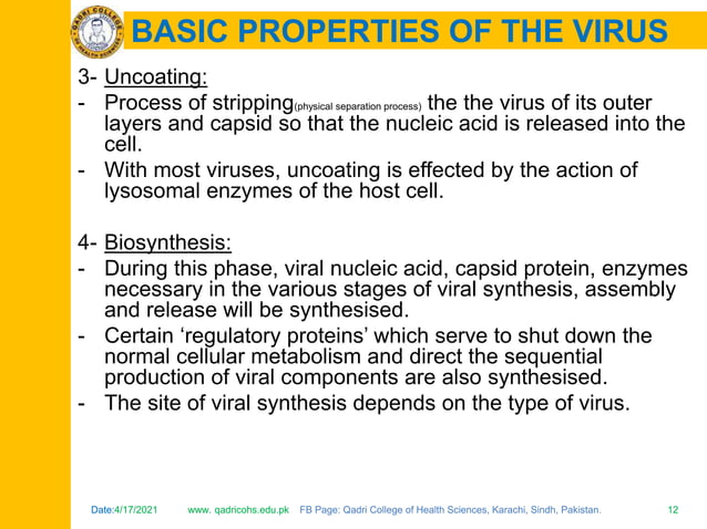 5. Basic properties of virus | PPTX | Infectious Diseases | Diseases ...