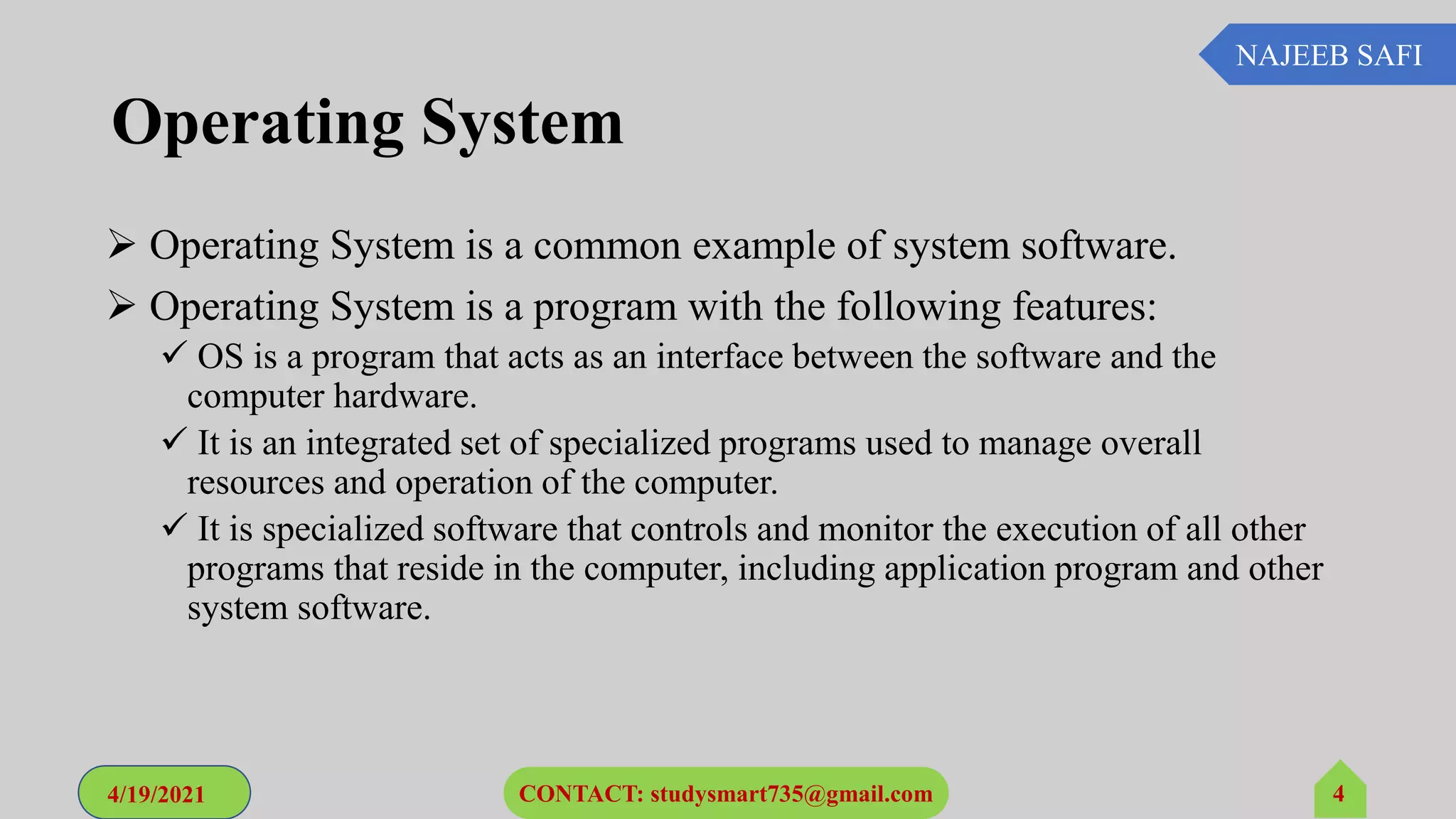 5 Software Operating System And Application Software Ppt