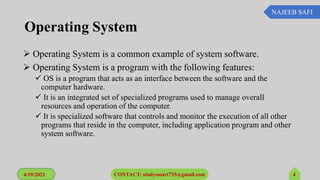 5. software, operating system & application software | PPT