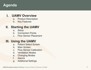 Overview of the UAM Ventilator (UAMV) | PPTX