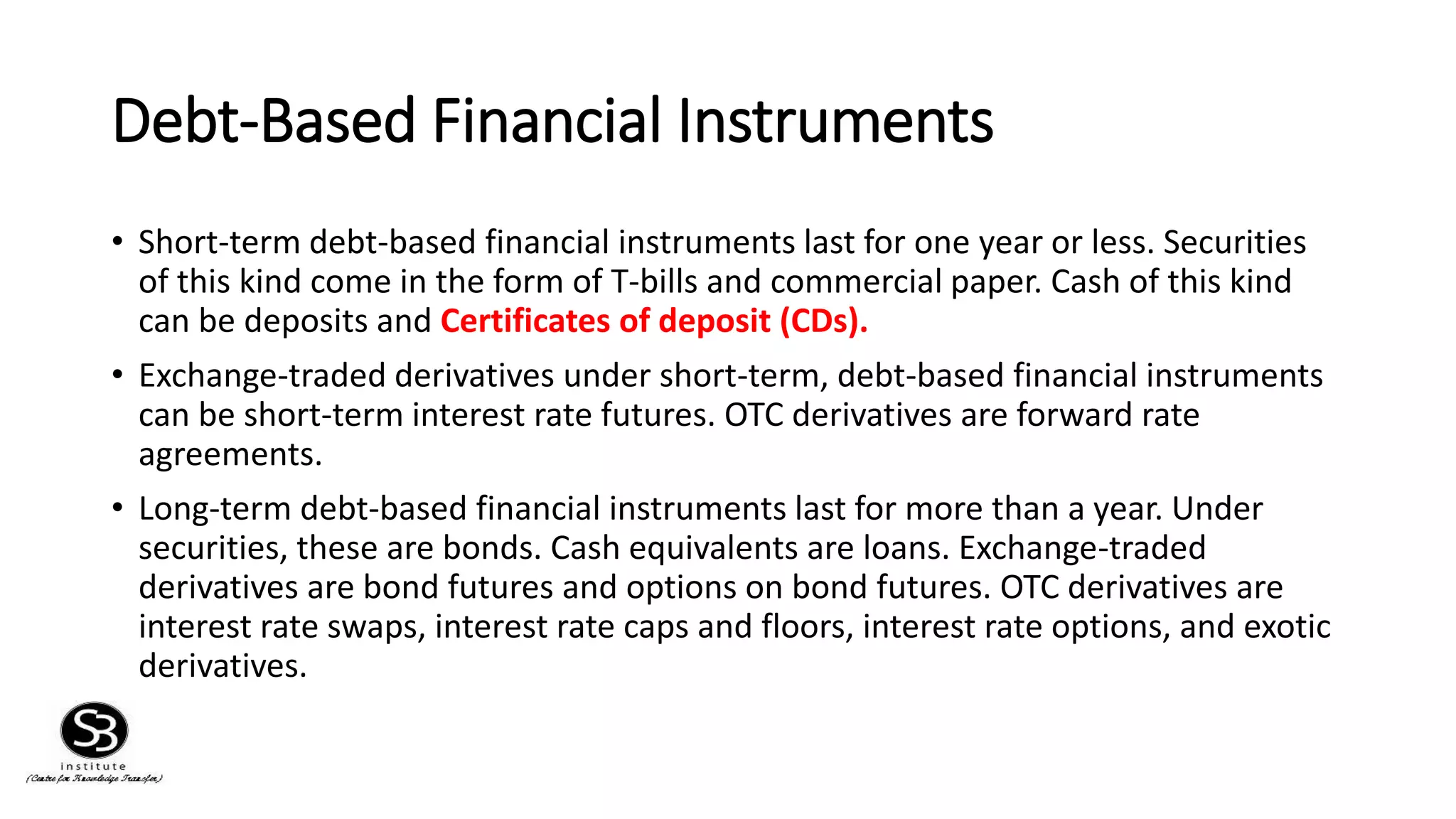 Instruments of financial markets | PPTX