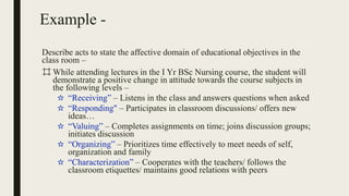 Taxonomy of Educational Objectives - The Affective Domain | PPTX