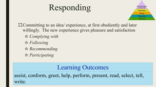 Taxonomy of Educational Objectives - The Affective Domain | PPTX