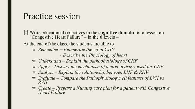 Taxonomy of Educational Objectives - The Cognitive Domain | PPT