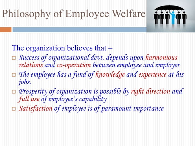 5. staff welfare | PPTX | Government Support and Welfare | Financial ...