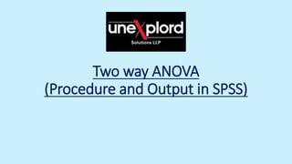 Two way anova in spss (procedure and output) | PDF