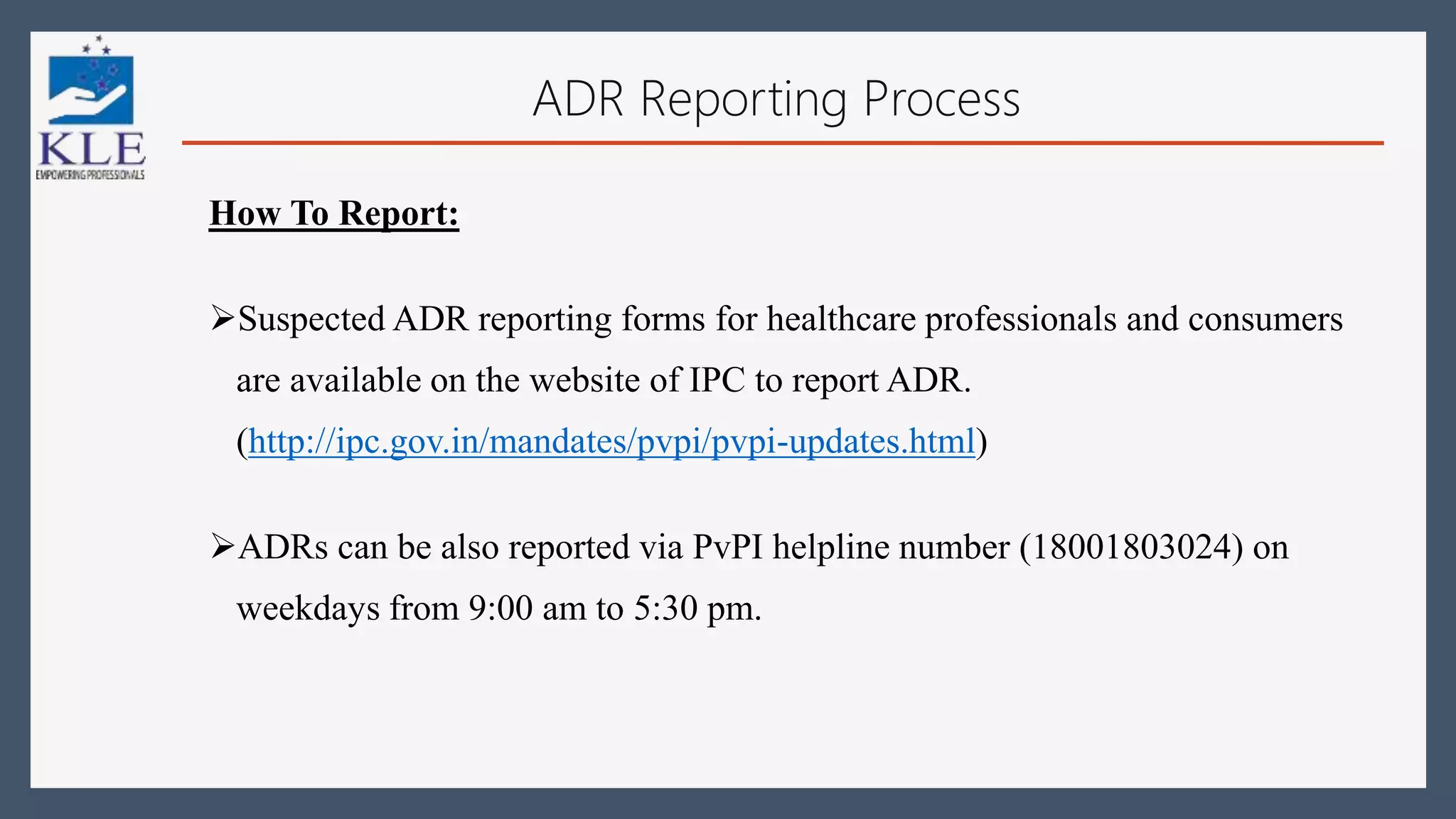 Reporting of pharmacovigilance and role of pharmacist | PPTX