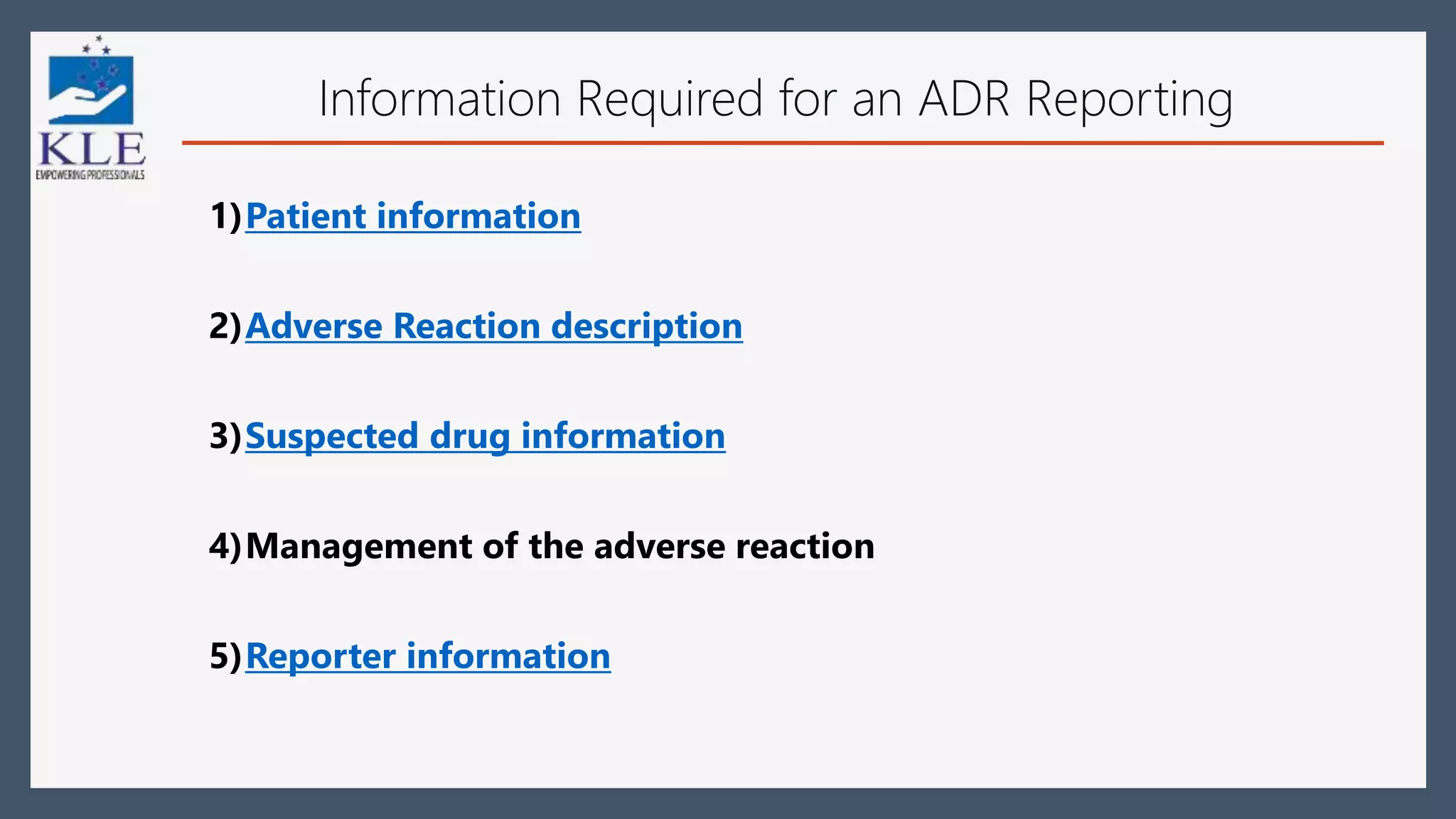 Reporting of pharmacovigilance and role of pharmacist | PPTX