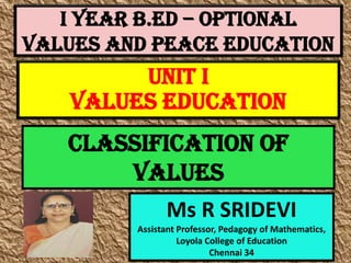 5. unit i classification of values | PDF