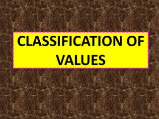 5. unit i classification of values | PDF