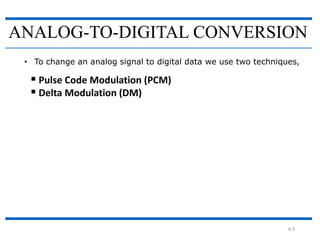 5. analog to digital conversion. ( pcm ,dm with short descriptions ) | PPTX