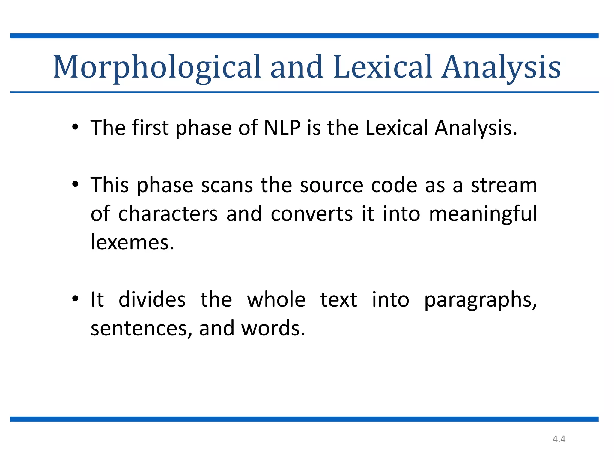 5. phase of nlp | PPTX | Artificial Intelligence | Technology & Computing