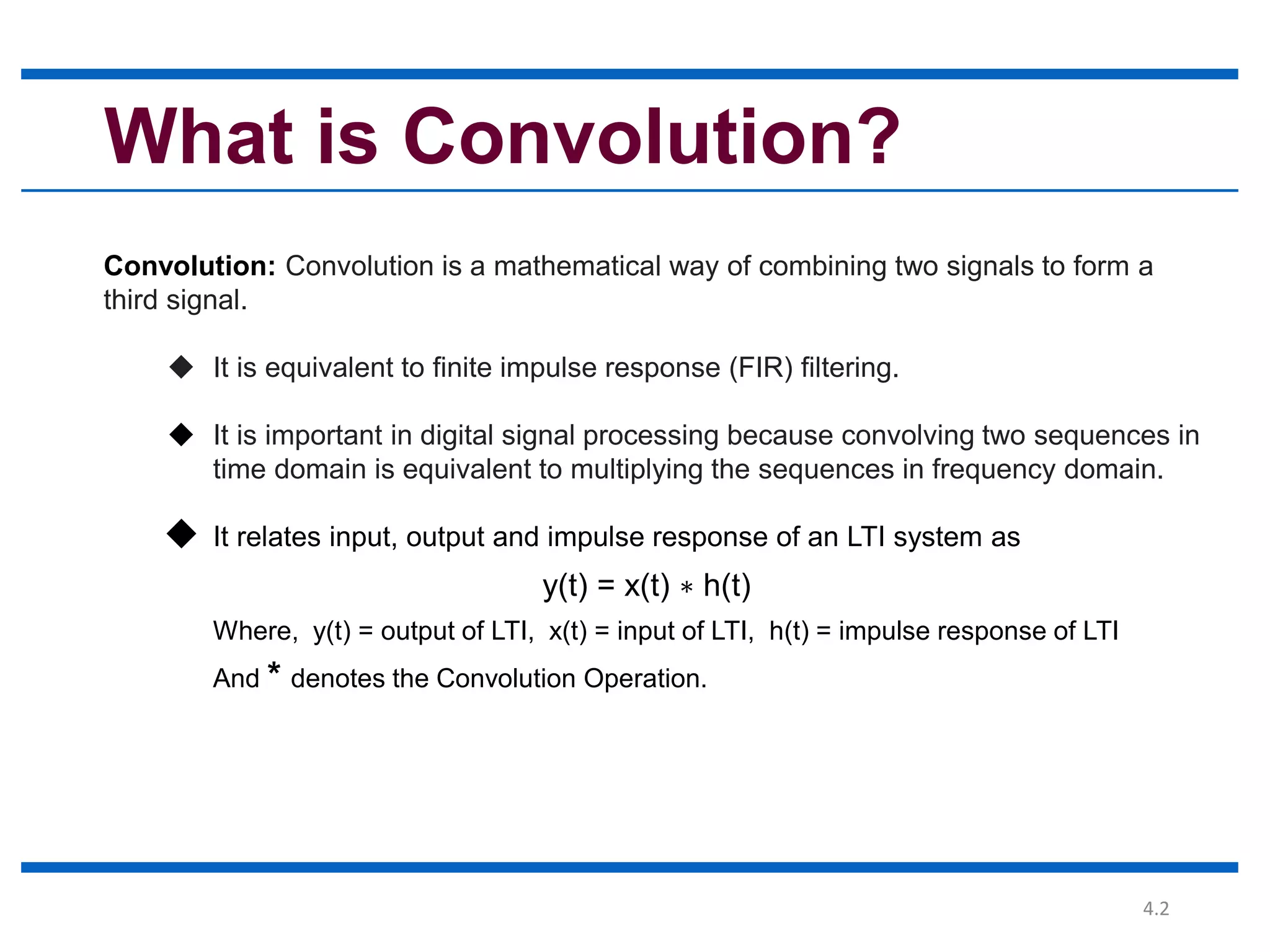 5. convolution and correlation of discrete time signals | PPT