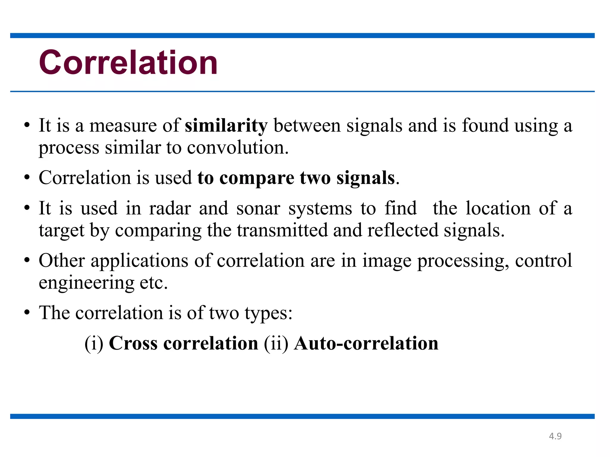 5 Convolution And Correlation Of Discrete Time Signals Pptx Physics Science