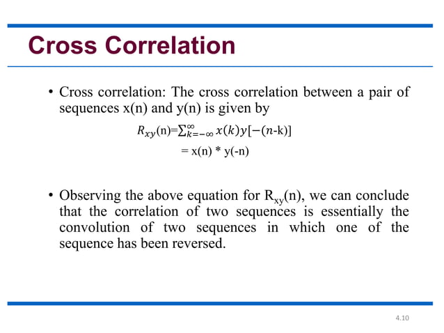 5 Convolution And Correlation Of Discrete Time Signals Pptx Physics Science