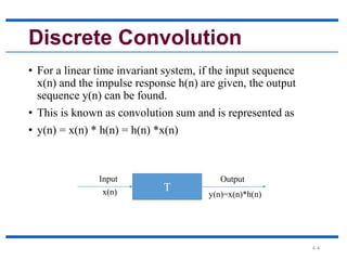 5. convolution and correlation of discrete time signals | PPTX