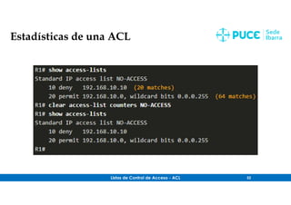 5.1 Listas de control de acceso ACL | PPT