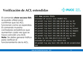 5.1 Listas de control de acceso ACL | PPT