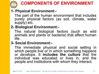 “the environment and its impact on community health” | PPTX