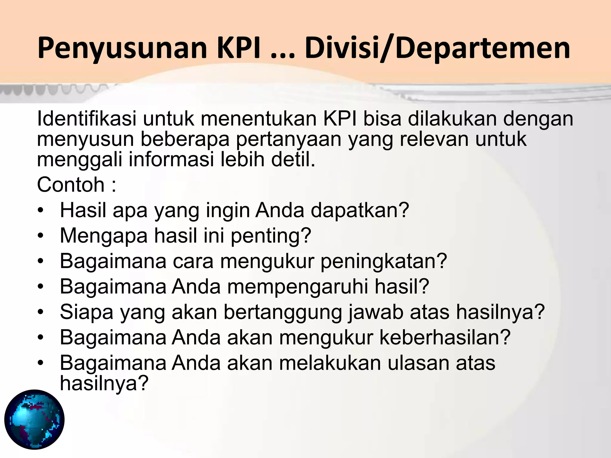 Menyusun Pengukuran Kinerja (KPI) Divisi/Departemen _Training BALANCED ...