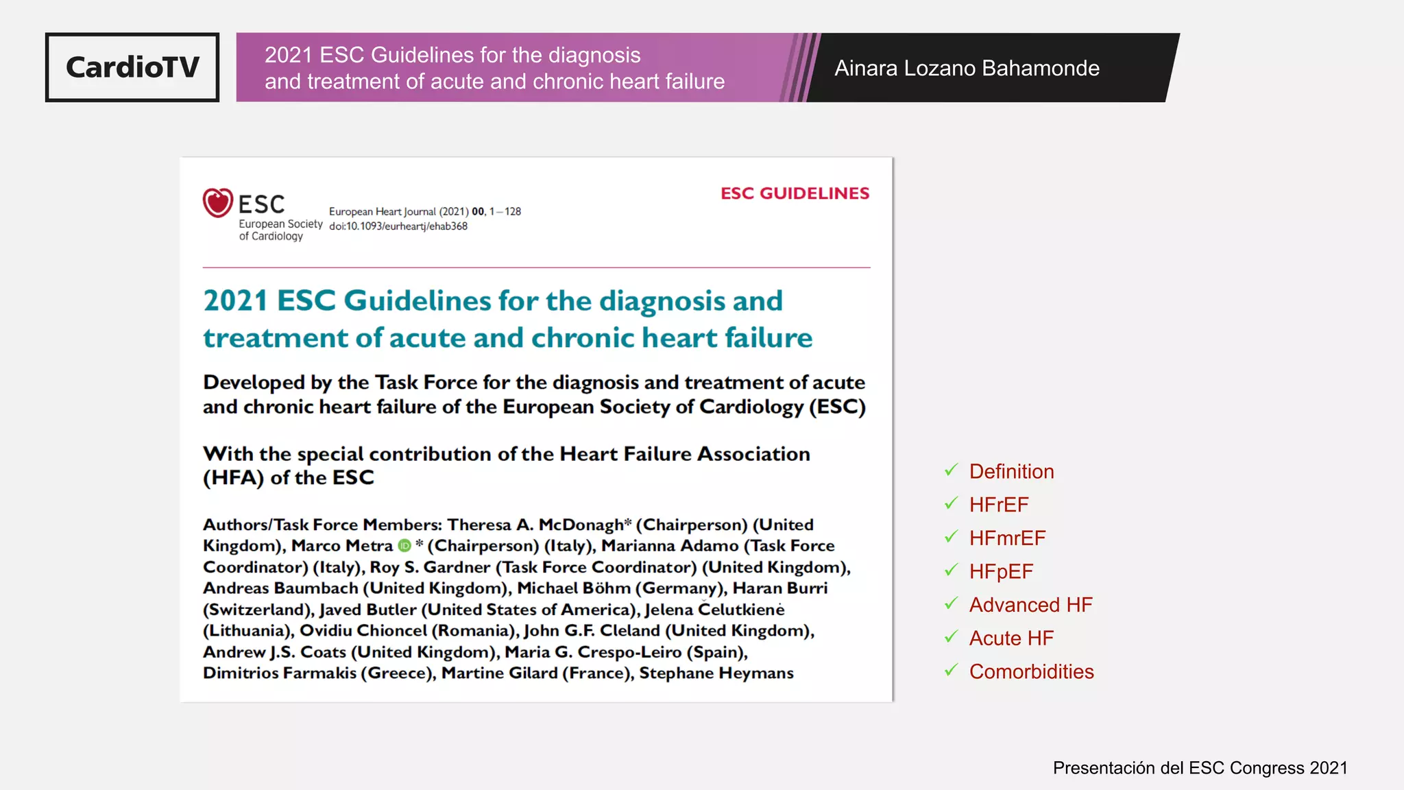 ESC Guidelines for Heart Failure | PDF
