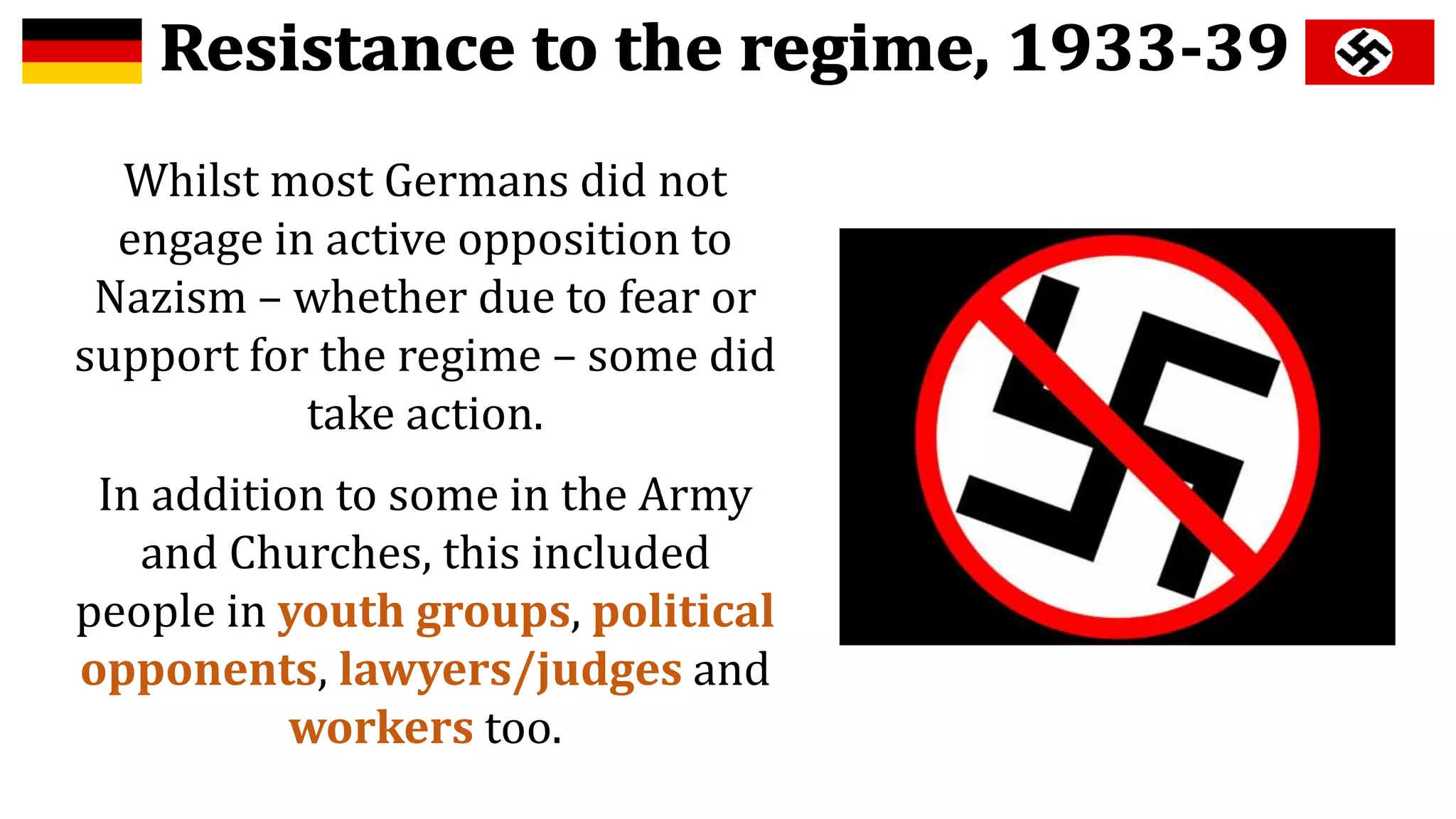 Nazi germany - Other resistance | PPTX