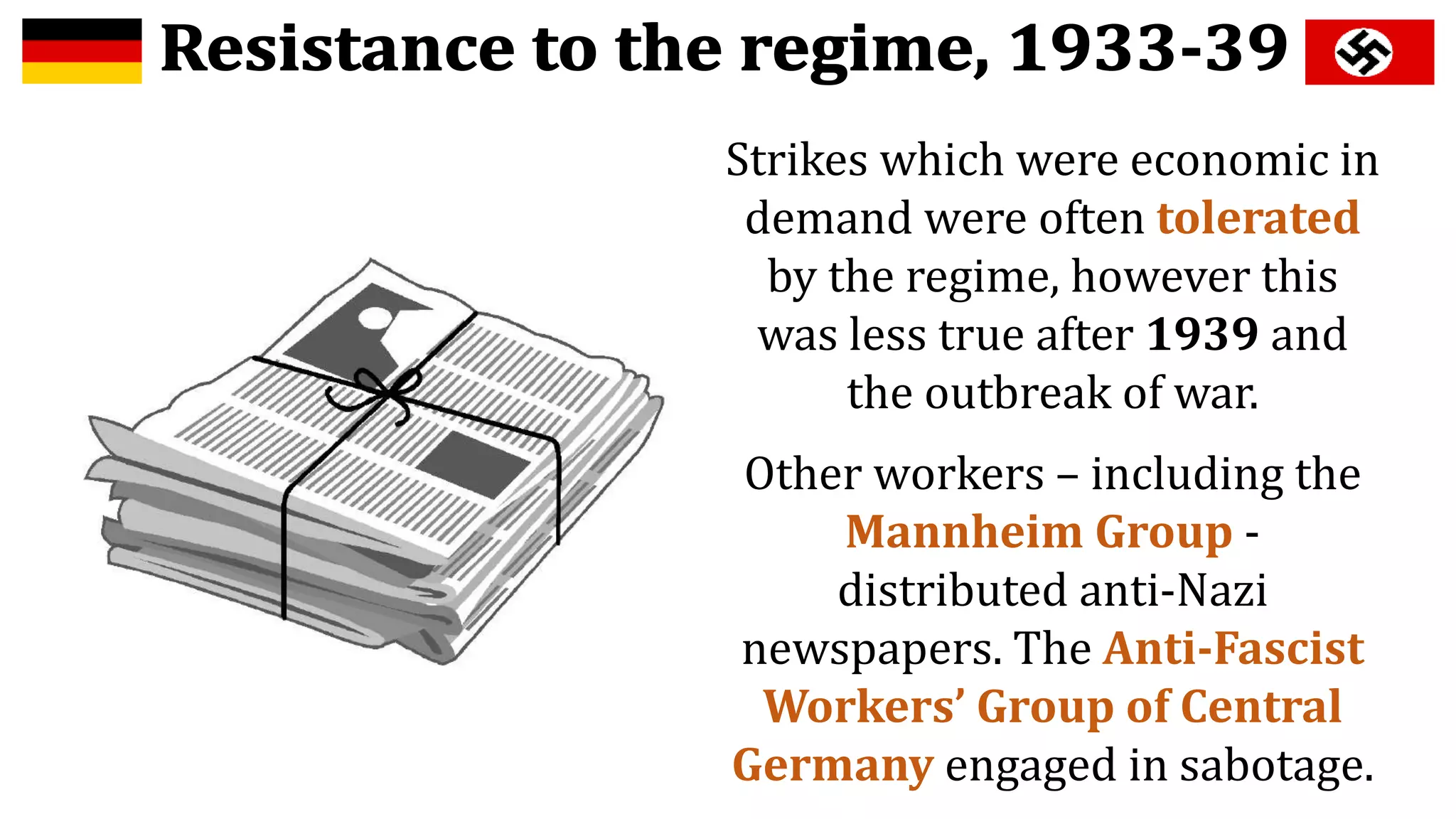 Nazi germany - Other resistance | PPTX