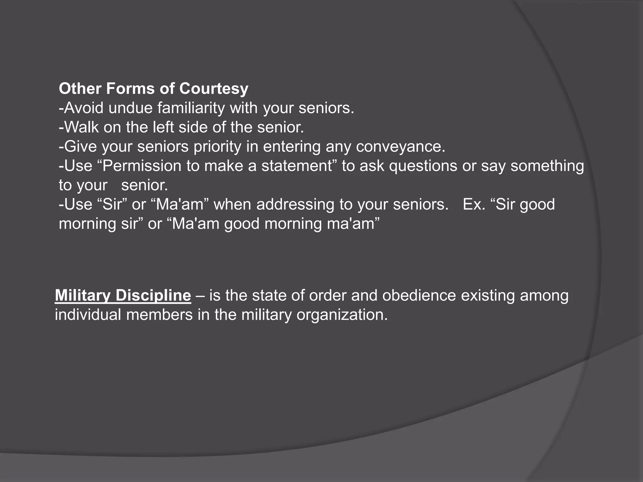 5. military courtesy_and_discipline | PPTX