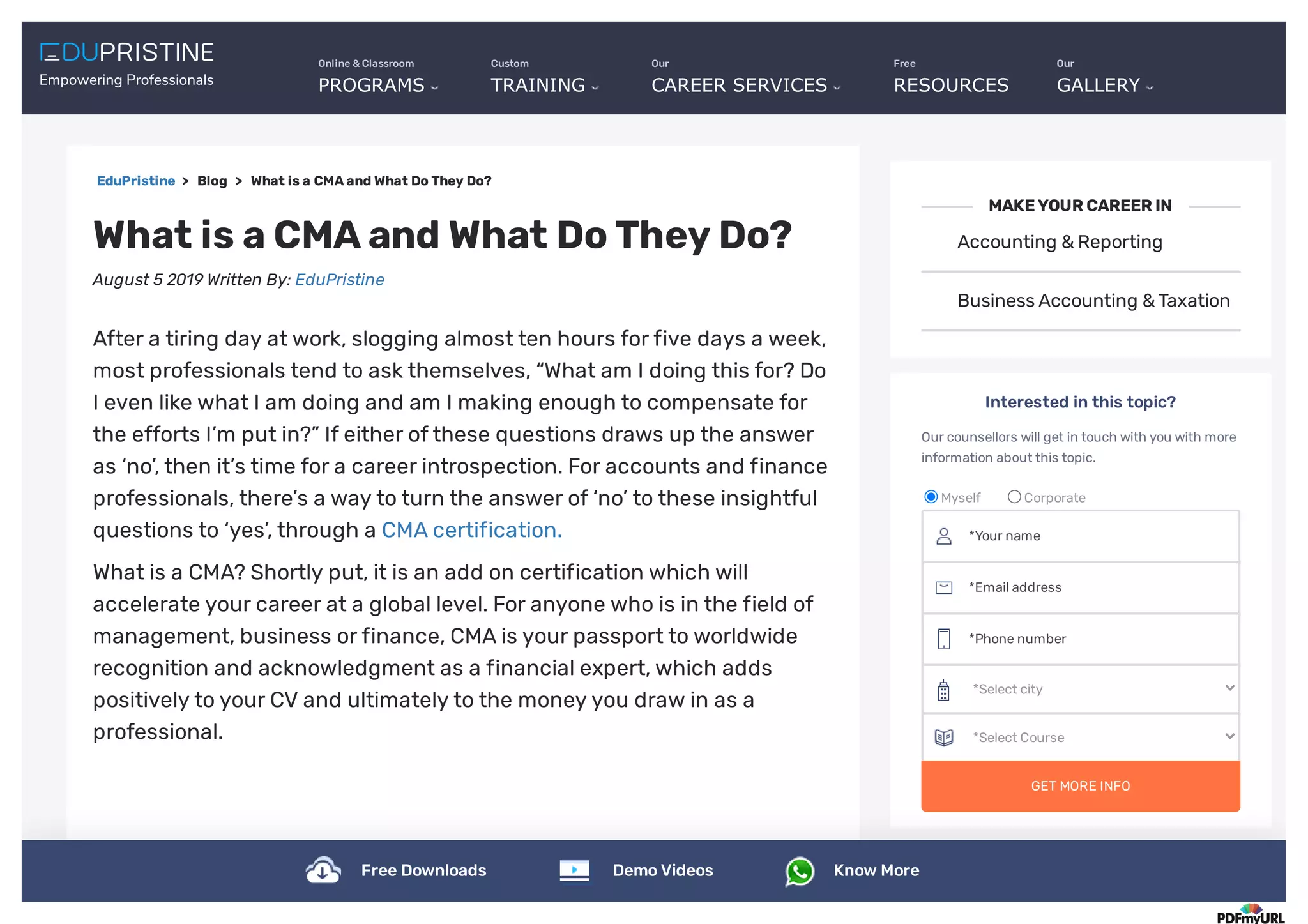 What Is a CMA | PDF