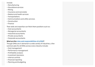 What Is a CMA | PDF