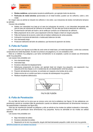 5.0. imperfecciones de uniones soldadas (buen resumen) | PDF