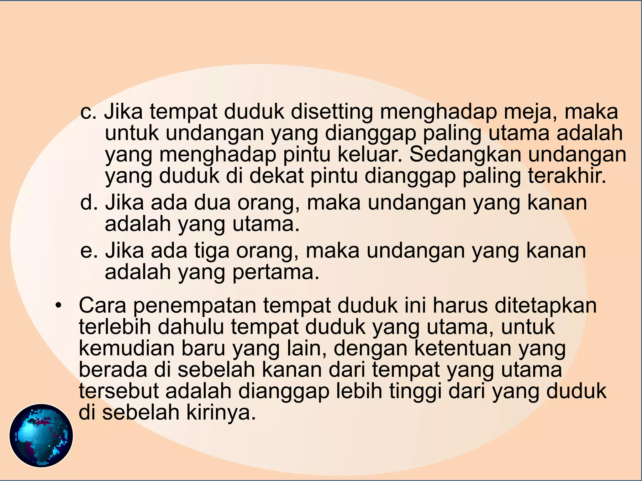 Protokoler dan Teknik Penyusunan Acara, Tempat, dll _Training Effective ...