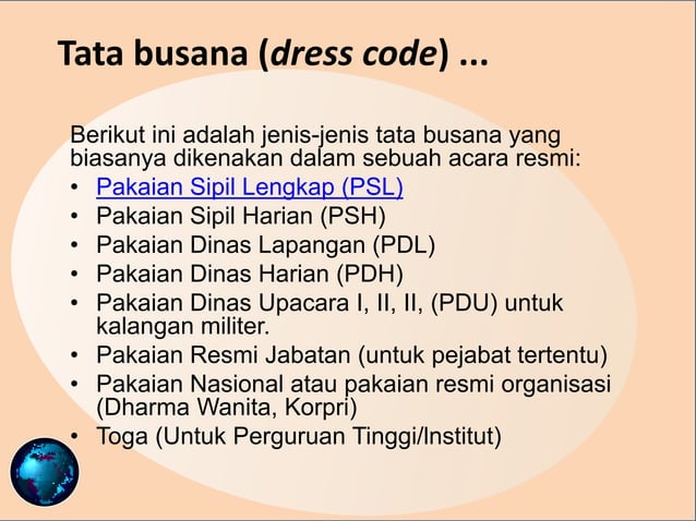 Protokoler dan Teknik Penyusunan Acara, Tempat, dll _Training Effective ...