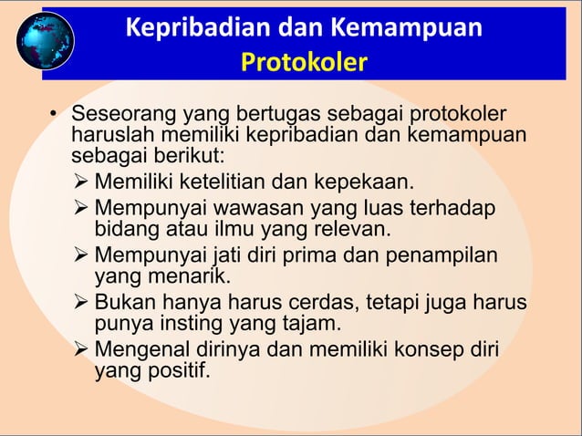 Protokoler dan Teknik Penyusunan Acara, Tempat, dll _Training Effective ...