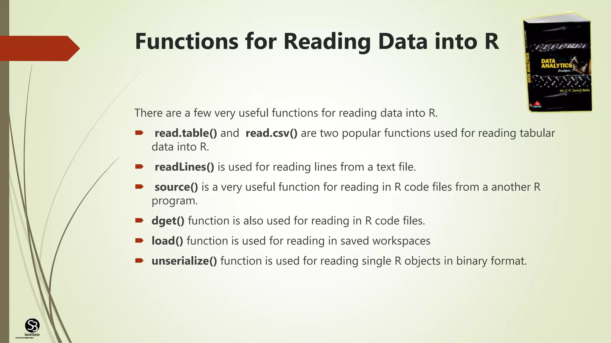 Data analytics with R | PPTX | Programming Languages | Computing